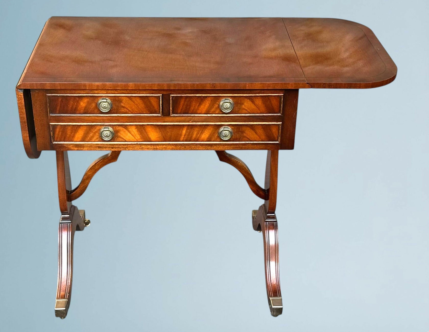 Small Mahogany Sofa Table Reprodux Bevan Funnel – Upcite