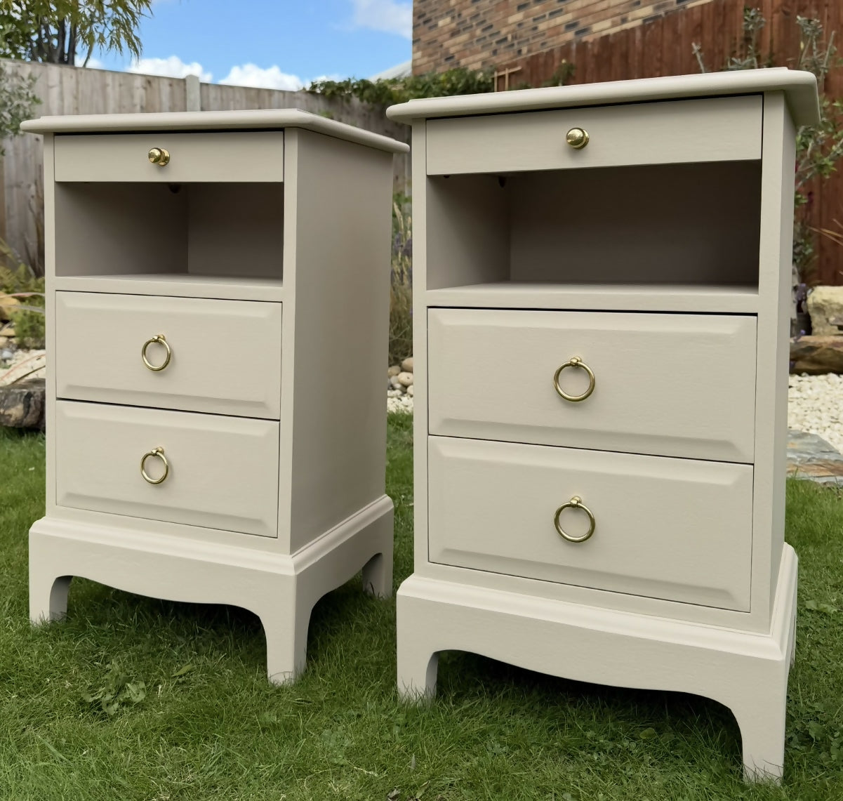 Stag minstrel narrow bedside drawers (any colour bespoke sprayed commi ...
